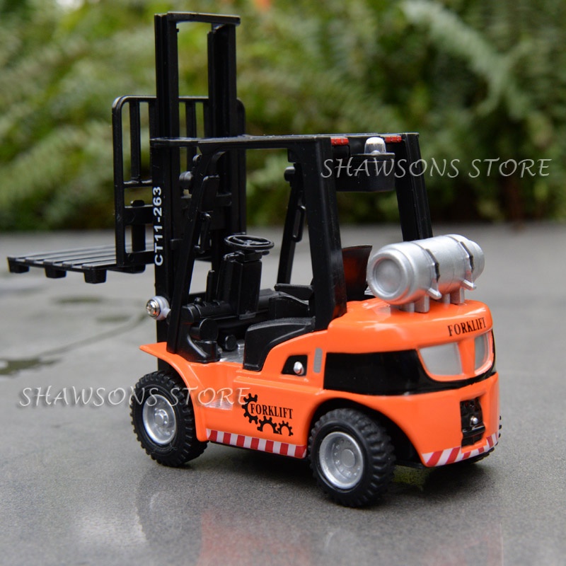 1:24 Scale Diecast Metal Truck Model Toy Forklift Pull Back Miniature ...