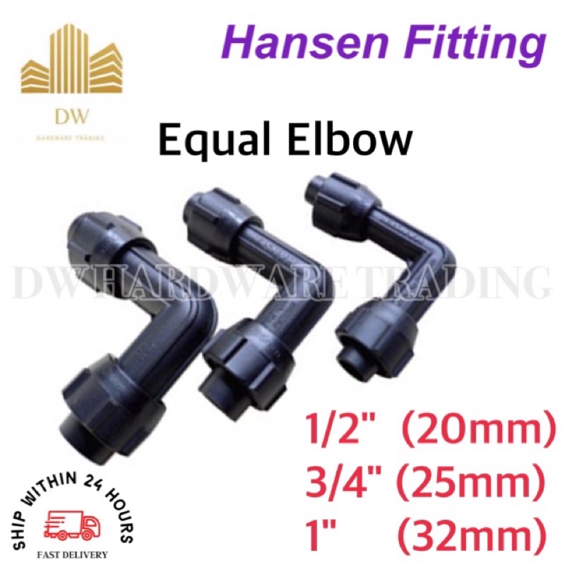 🔥Ready Stock🔥Hansen Fitting Equal Elbow / Bend (For Poly,Poly Aluminium ...