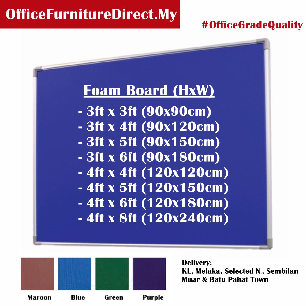 Big Size XXL - BLUE Notice Board- Foam Board (KL,Melaka,N.9, Tangkak ...