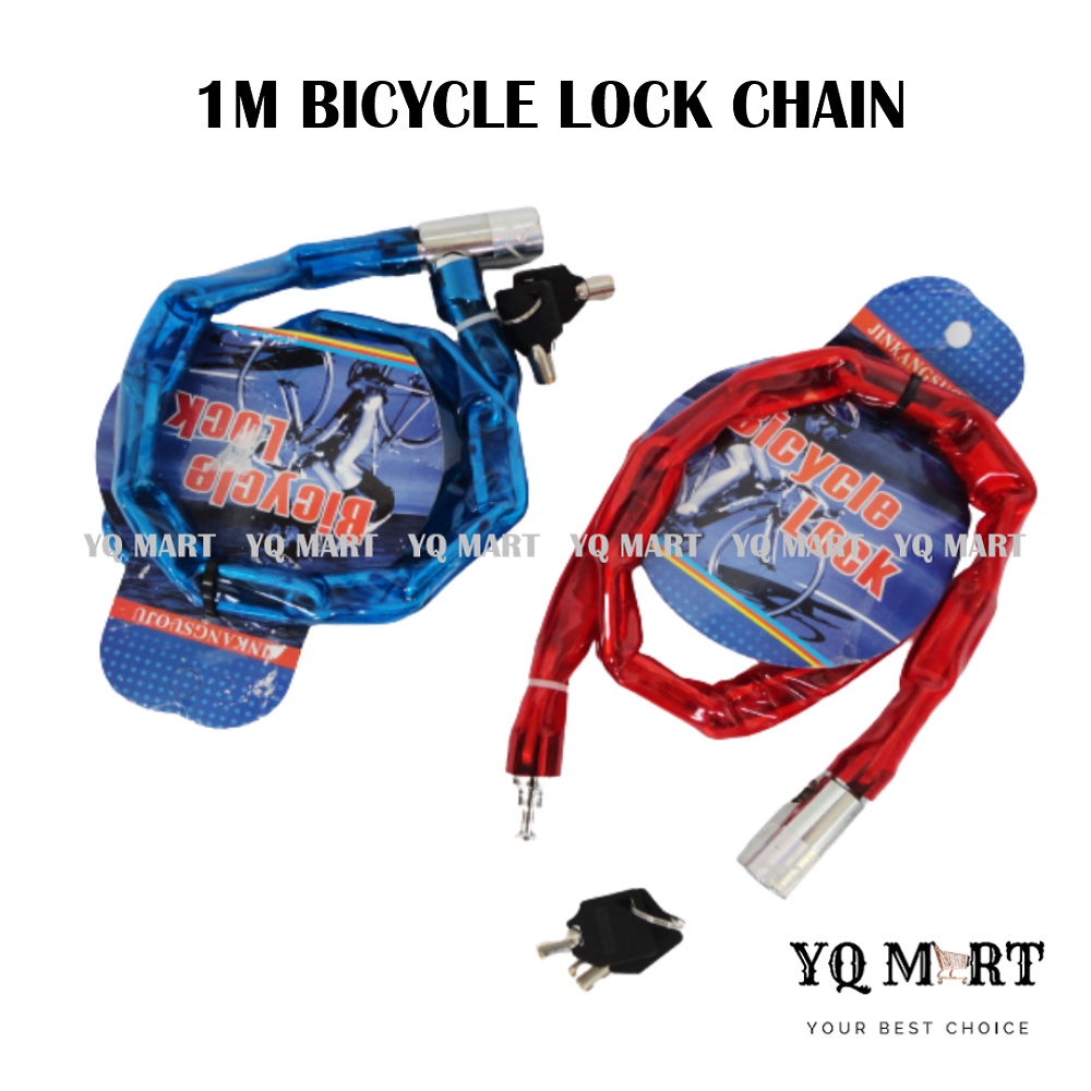 1M Bicycle Lock Chain/ Motorcycle Lock/ Chain Lock/ Door Lock/ Rantai ...