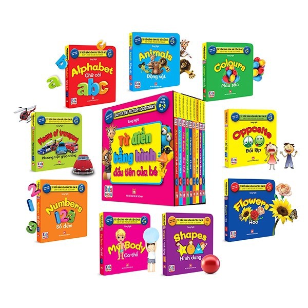Bilingual library books - Complete set of 9 First Picture Dictionaries ...