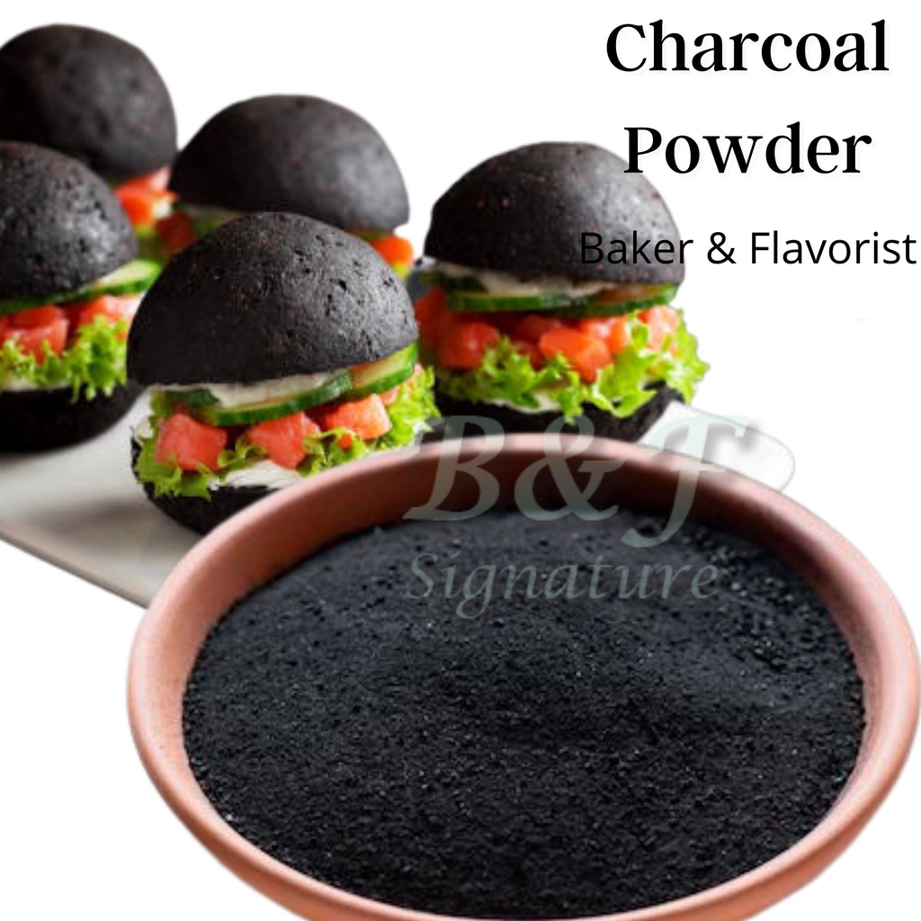 Charcoal Powder 100g - 1KG HARGA BORONG 食用竹炭粉 1000 Mesh Powder Black ...