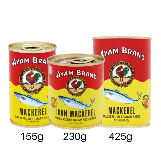 Ayam Brand Mackerel in Tomato Sauce 155g, 230g, 425g | Shopee Malaysia
