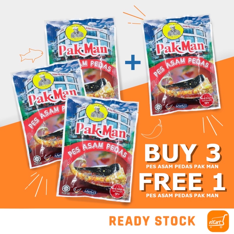 (Buy 3 free 1) Beli 3 Percuma 1 Pes Asam Pedas, (Buy 4 free 1) Beli 4 ...