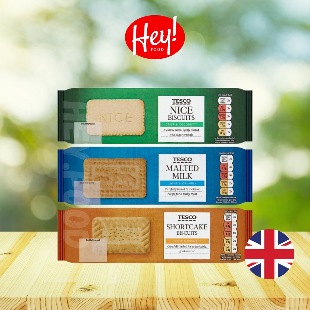 TESCO Biscuits (200g) Nice Biscuits/ Malted Milk Biscuits/ Shortcake ...