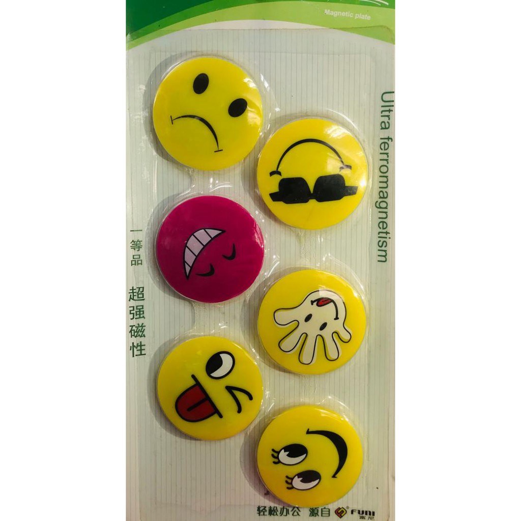Cartoon Emoji Smile Face Fridge Magnet Refrigerator Magnet Sticker ...