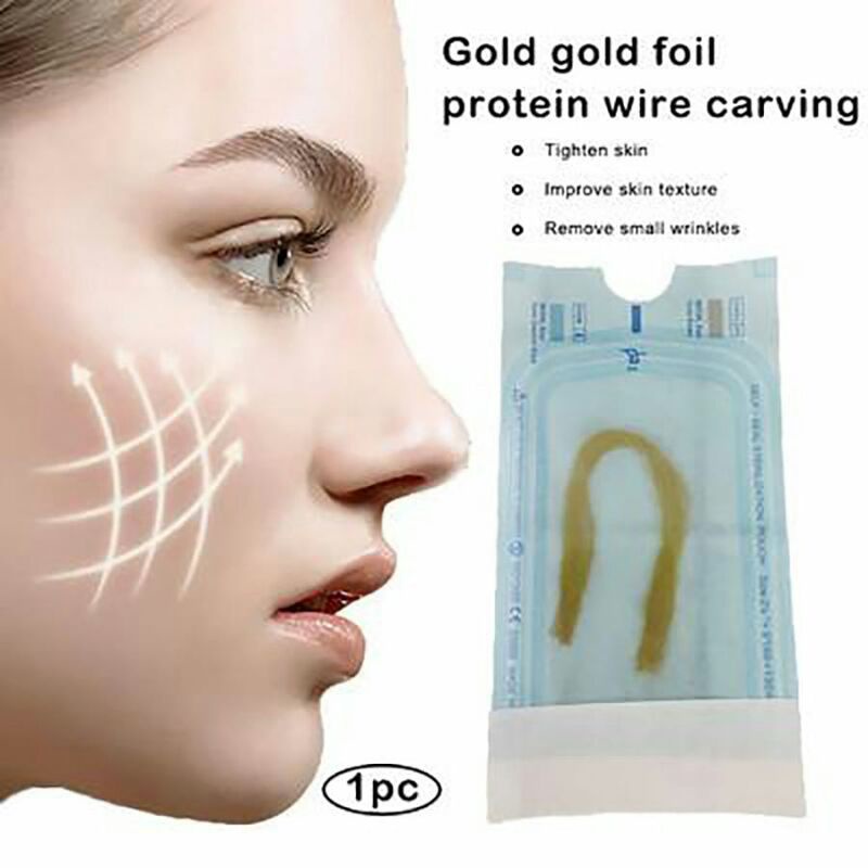 Benang Emas Collagen Gold Protein Thread 1bag/12pcs Anti Aging Thread ...