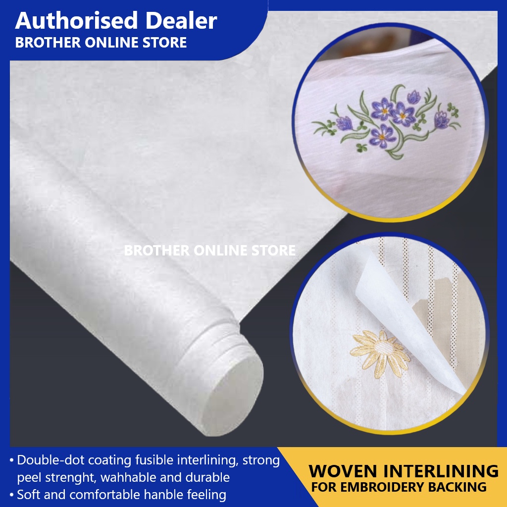🔥 Ready Stock 🔥 Woven Interlining Embroidery Backing / Fusible ...