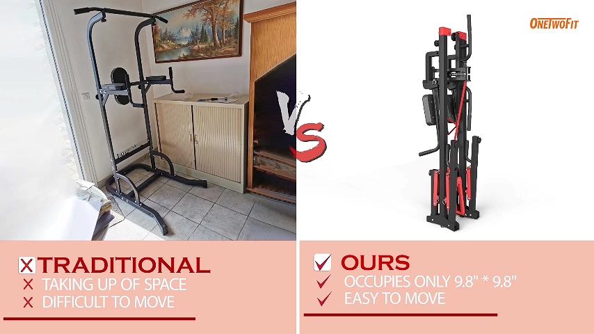 OneTwoFit Multifunction Foldable Pull Up Bar 6 Levels Adjustable Power ...