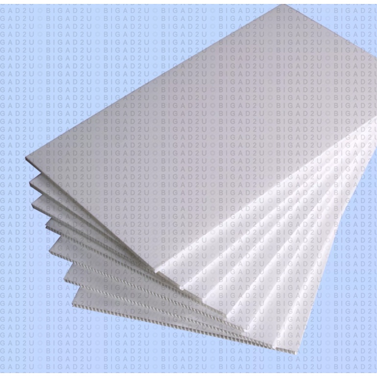 Polypropylene 3mm PP Hollow Board Plastic Sheet A4 A3 sizes (White ...