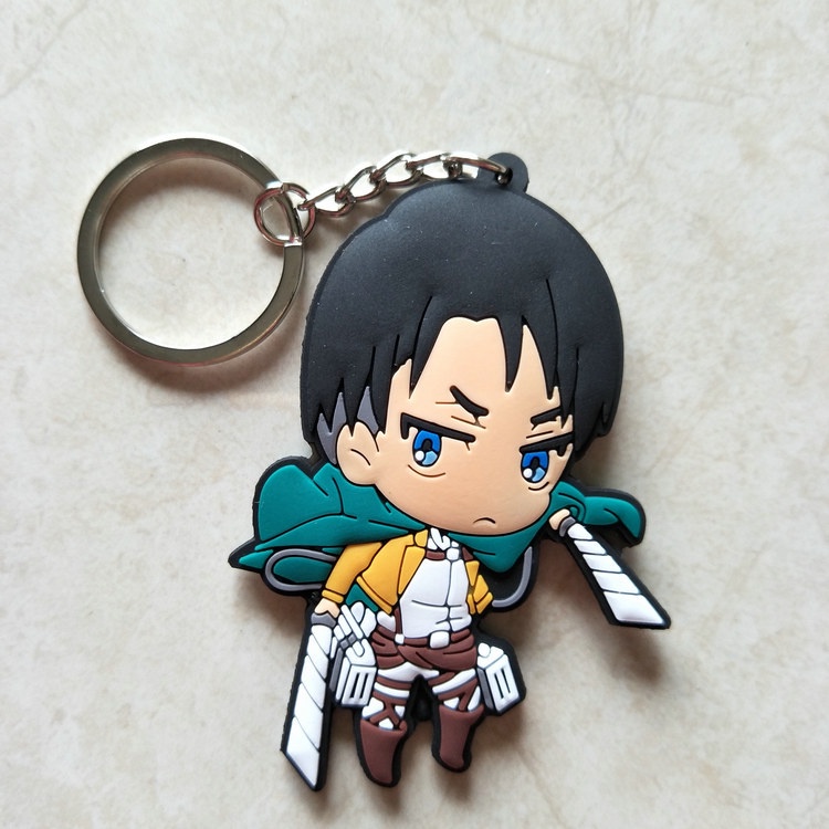 Attack on titan keychains Levi Ackerman Hange Zoë Mikasa Ackerman Eren ...