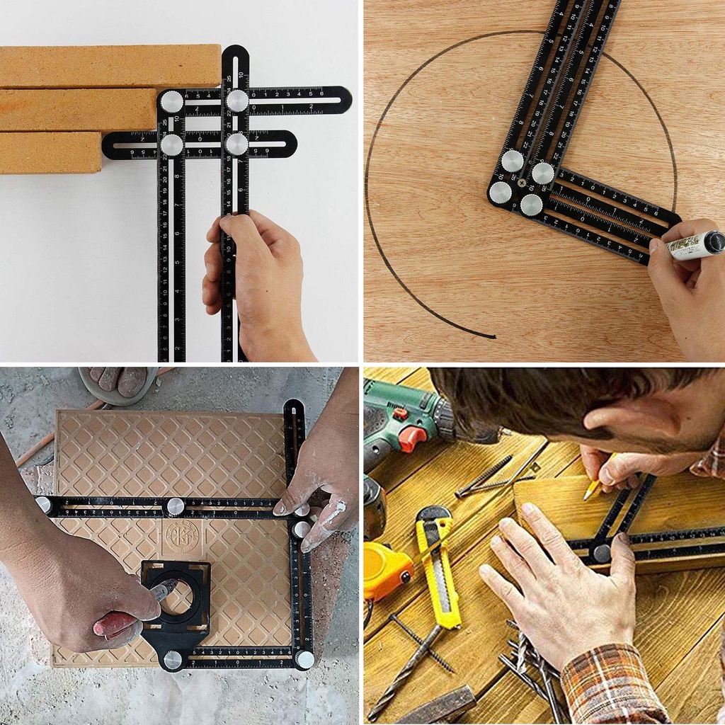 Alat Penanda Ukur Sudut Boleh Laras Tile Cutter Multi Angle Aluminium ...