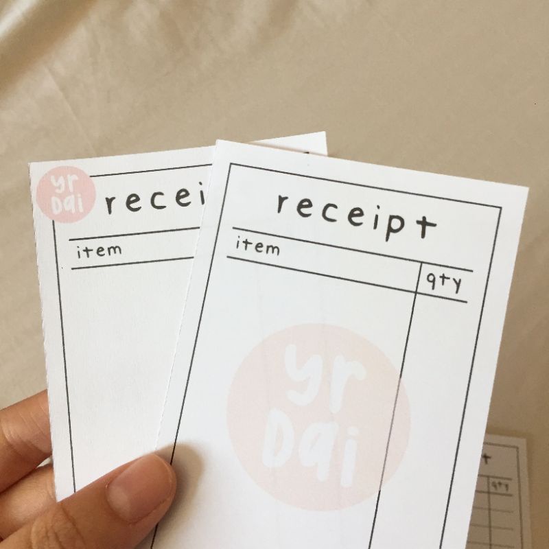 Printing service Resit Custom Receipt Customize Receipt Custom Memopad ...