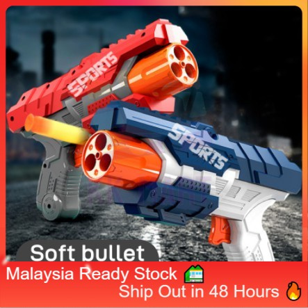 Ready Stock 🔥 Eva Soft Bullet Gun Kid Toy Manually Reload Rapid Fire ...