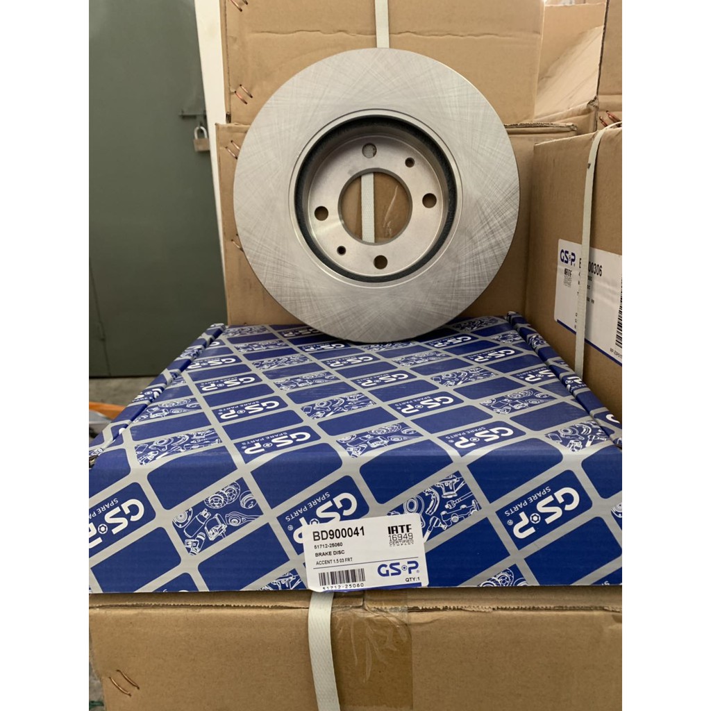 GSP HYUNDAI ACCENT 1.5 2003 FRONT BRAKE DISC ROTOR (1 SET) | Shopee ...