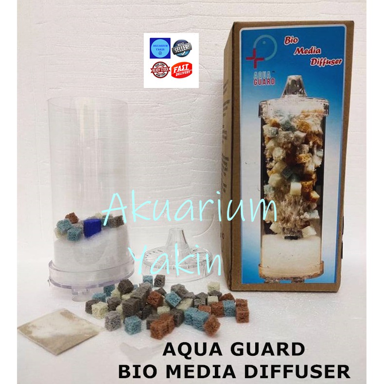 4077 AQUA GUARD BIO MEDIA DIFFUSER SPONGE FILTER AQUARIUM BATERIA ...