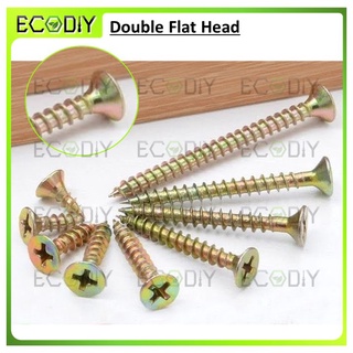ECODIY🇲🇾 (500Pcs) M4 Counter Sunk Chipboard Wood Screw Flat Head ...