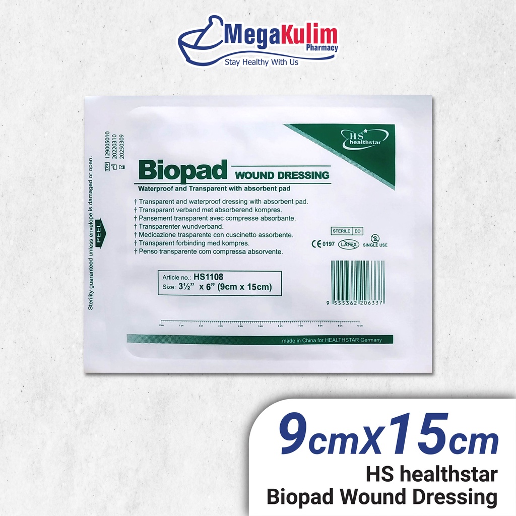 Biopad Wound Dressing Waterproof & Transparent Plaster (6 size to ...