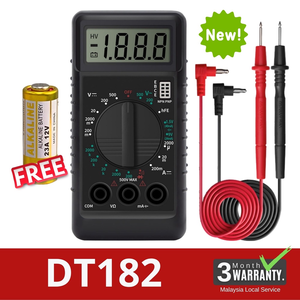 XL-830L Digital Multimeter with LCD Backlight AC/DC Voltmeter Ammeter ...