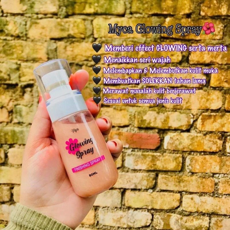 MYCA glowing spray | Spray Makeup | Face Mist | Setting Spray🔥 | Shopee Malaysia