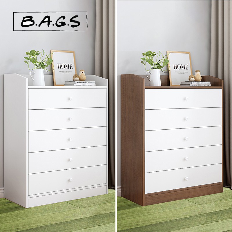 TheBags Bedroom 5 Layer Chest Drawer Wooden Locker Home Modern Simple ...