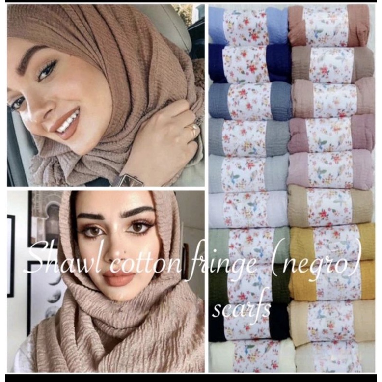 🔥(READY STOCK)SHAWL NEGRO/SHAWL ARAB/FRINGE SHAWL/ MALAS SHAWL/ARAB ...