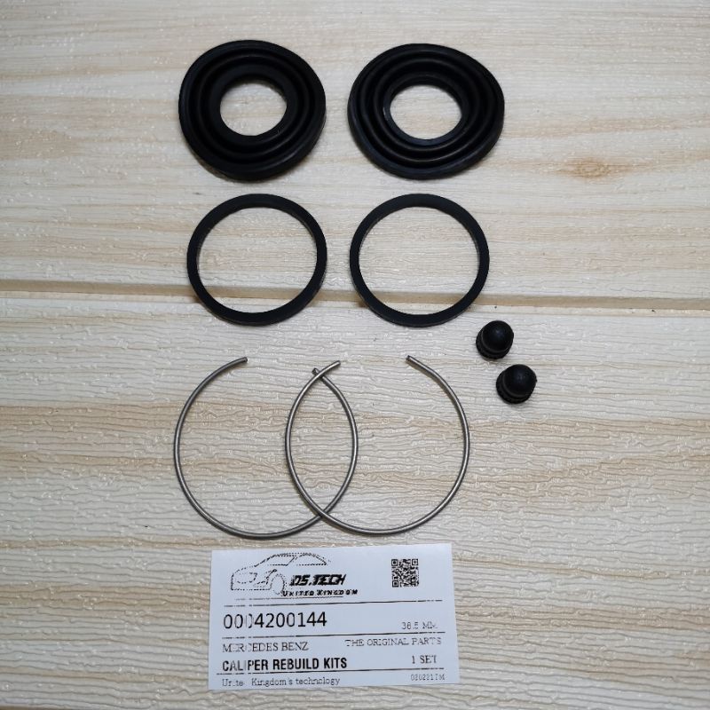 MERCEDES BENZ W124, W201,W202 REAR CALIPER DISC BRAKE SEAL REPAIR KIT 0004200144 D5.TECH ...