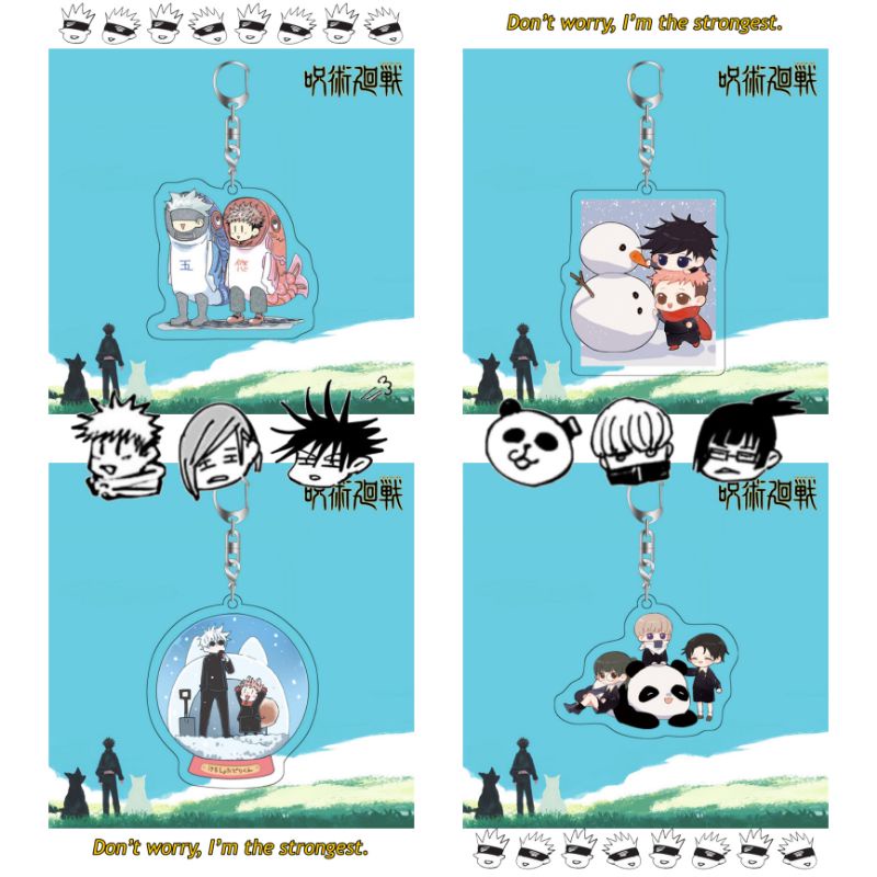 ANIME KYOUDAI Jujutsu Kaisen keychain pendant Satoru Gojo Fushiguro ...