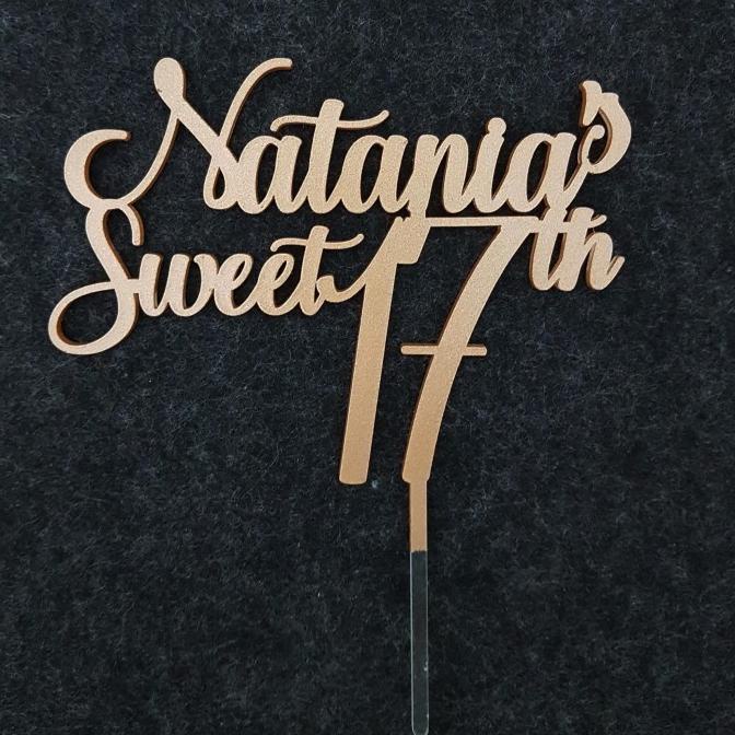 Seventeen Acrylic Cake Topper | Sweet Seventeen Cake Decoration ...