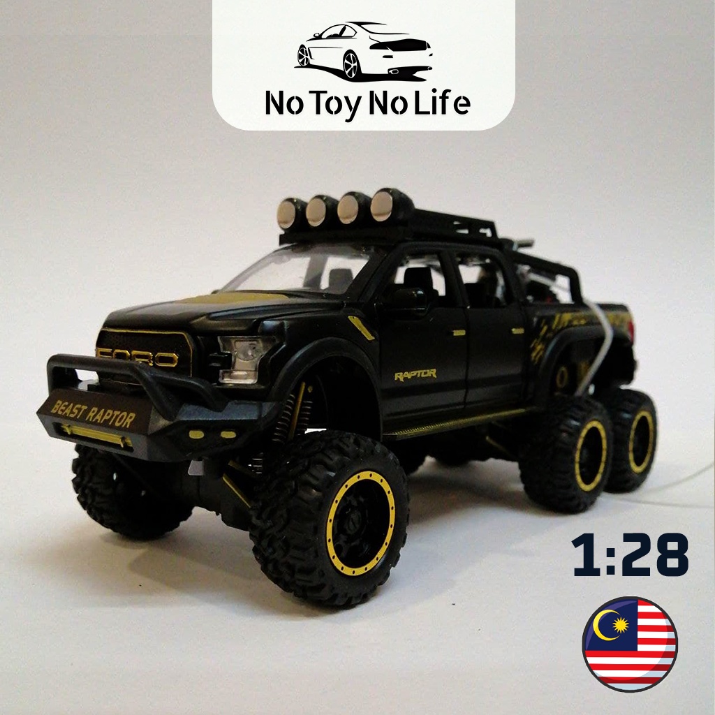 Ford Raptor F150 6x6 Beast Ranger 1:28 Diecast Pick Up SUV Alloy Car ...