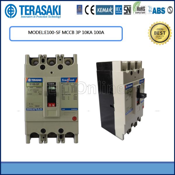 TERASAKI MOULDED CASE CIRCUIT BREAKER MCCB 3P 10KA 100A , (E100SF) | Shopee Malaysia