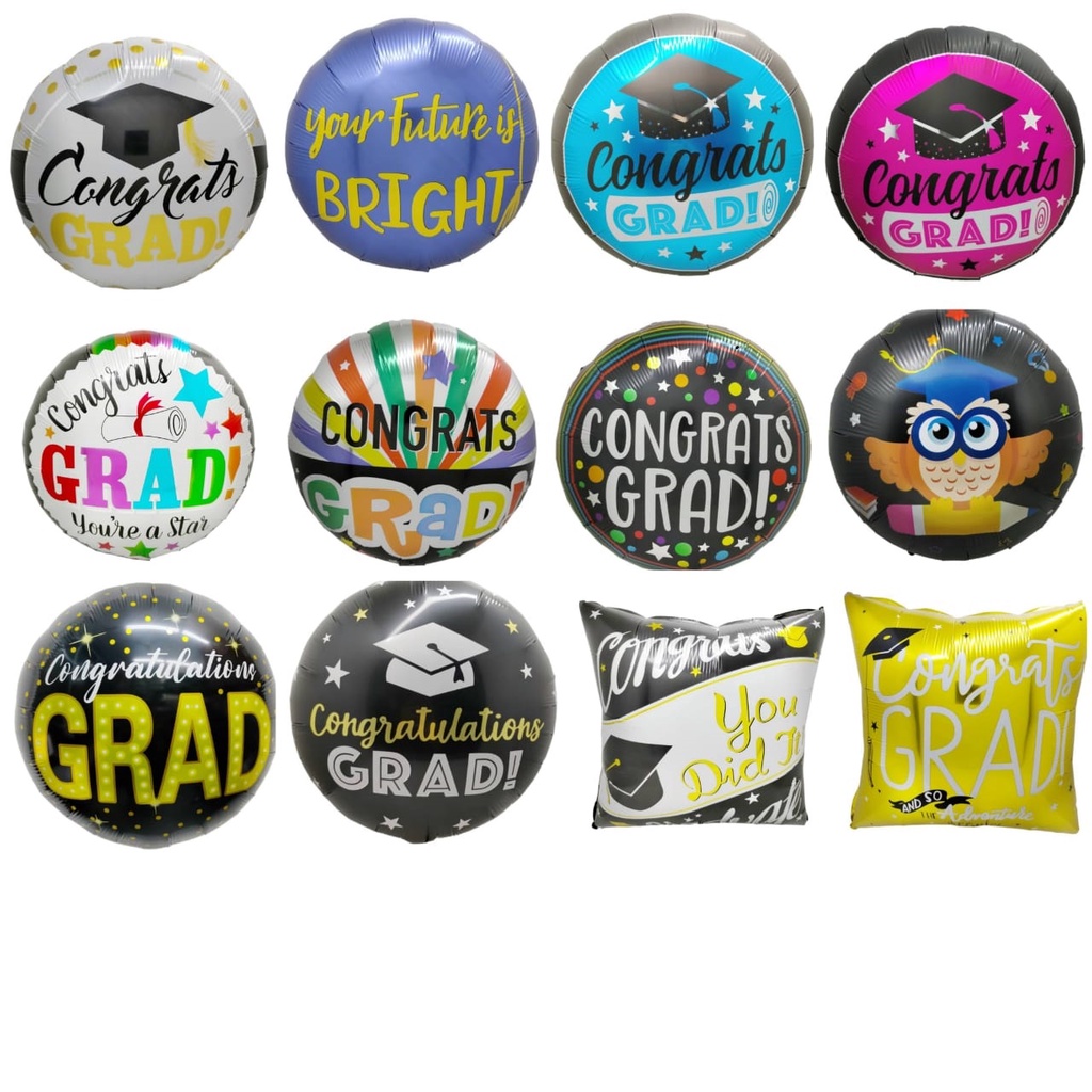 18 Inch Congrats & Grad Foil Balloon | Shopee Malaysia