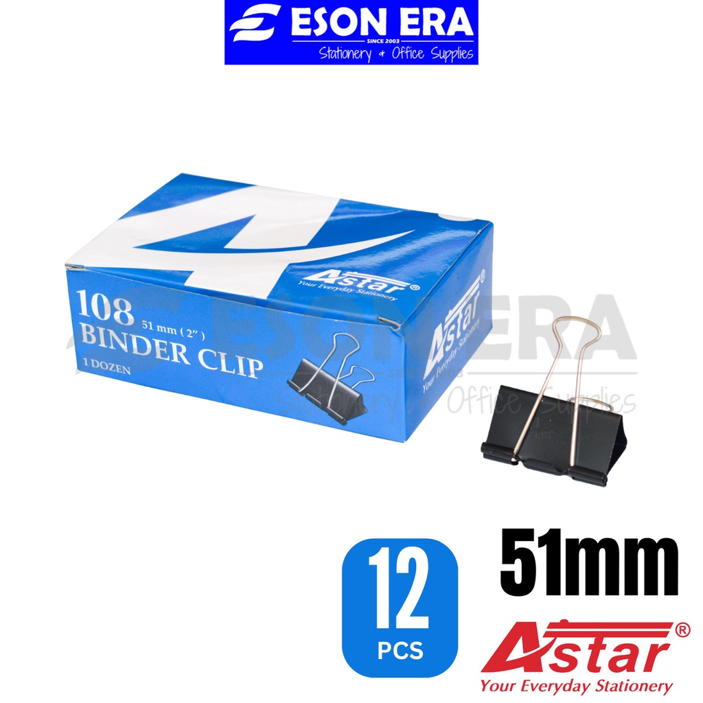 Astar Binder Clip 12pcs/Box size 15mm,19mm,25mm,32mm,41mm,51mm,60mm ...
