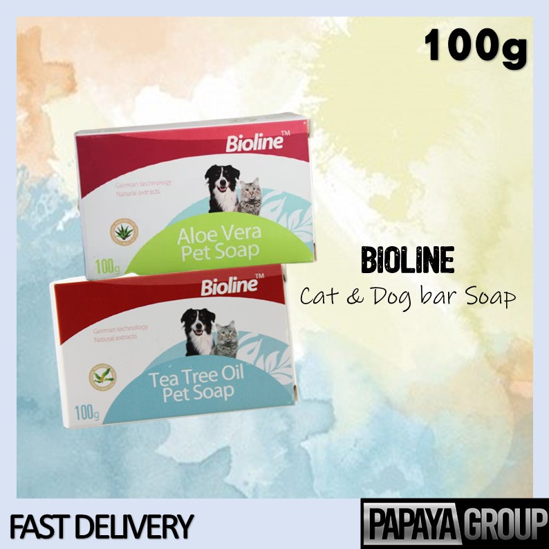 Bioline Cat Dog Soap 100g - Aloe Vera Pet Soap / tea tree oil soap ...