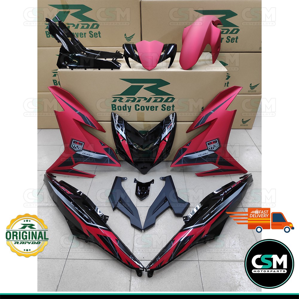 [READY STOCK] Coverset Bodyset Yamaha Y15 Y15ZR V2 Cyan Red Blue Matt ...