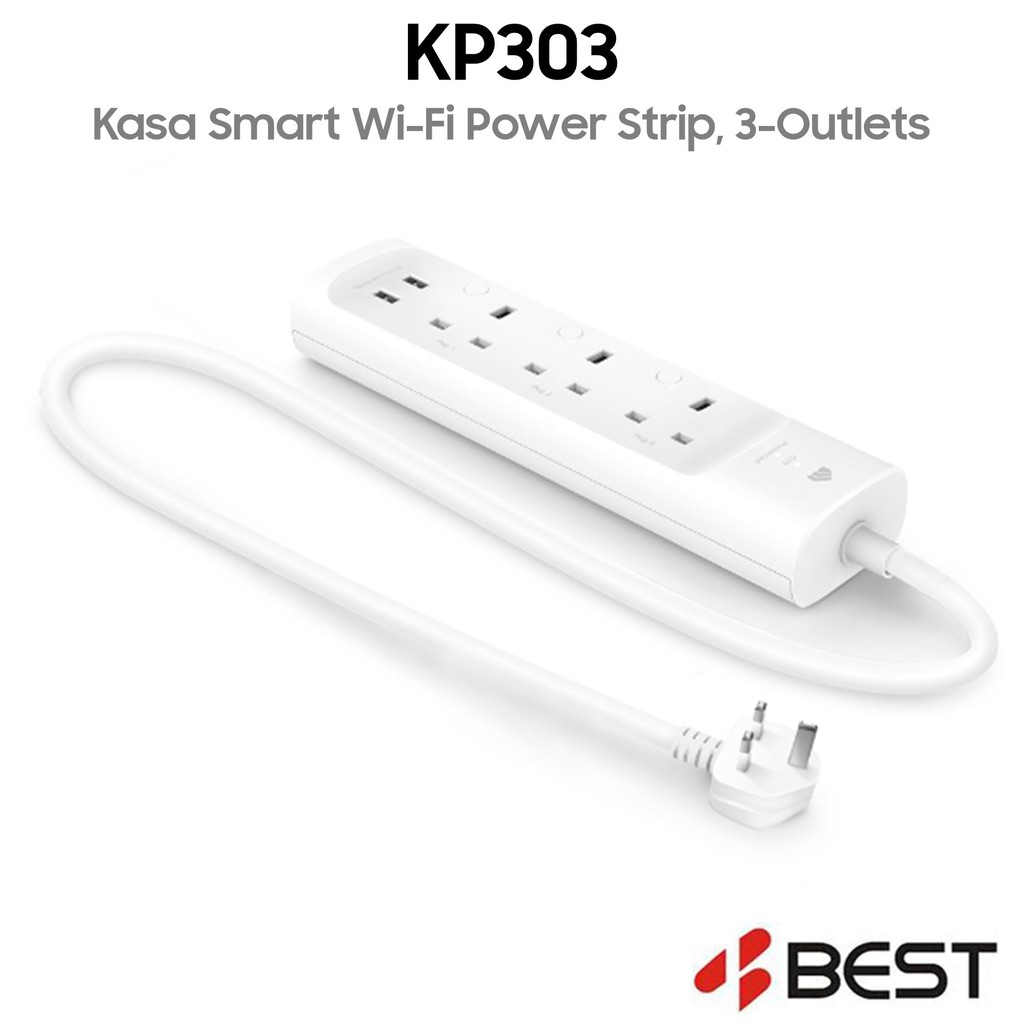 TP-Link KP303 Kasa Smart Wi-Fi Power Strip 3-Outlets | Shopee Malaysia