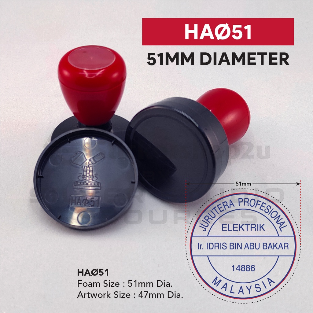 Customize Round Pre-Inked Stamp / Company Flash Stamp / Cop Syarikat ...