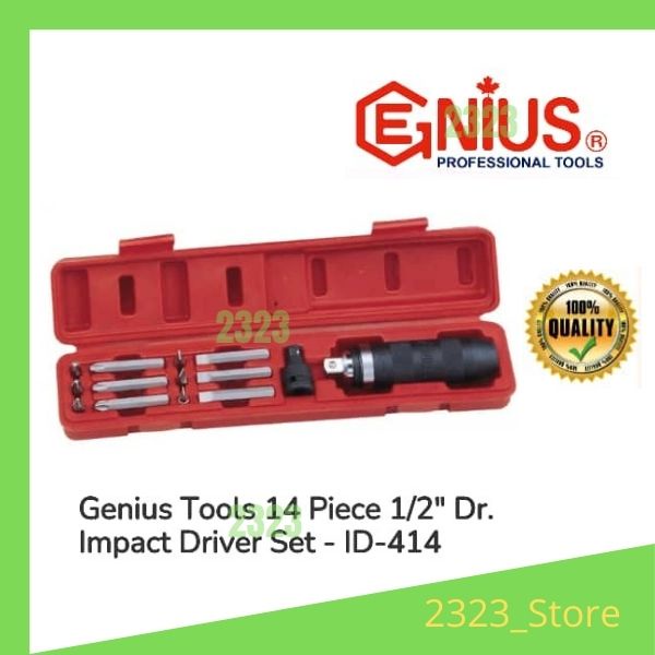GENIUS TOOLS 14 PIECE ½" Dr. IMPACT DRIVER SET - ID-414 | Shopee Malaysia