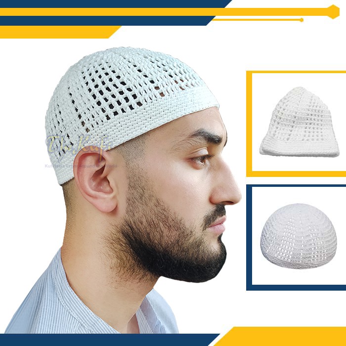 PUTIH Plain White Knitted Peci / Peci for Hajj and Umrah | Shopee Malaysia