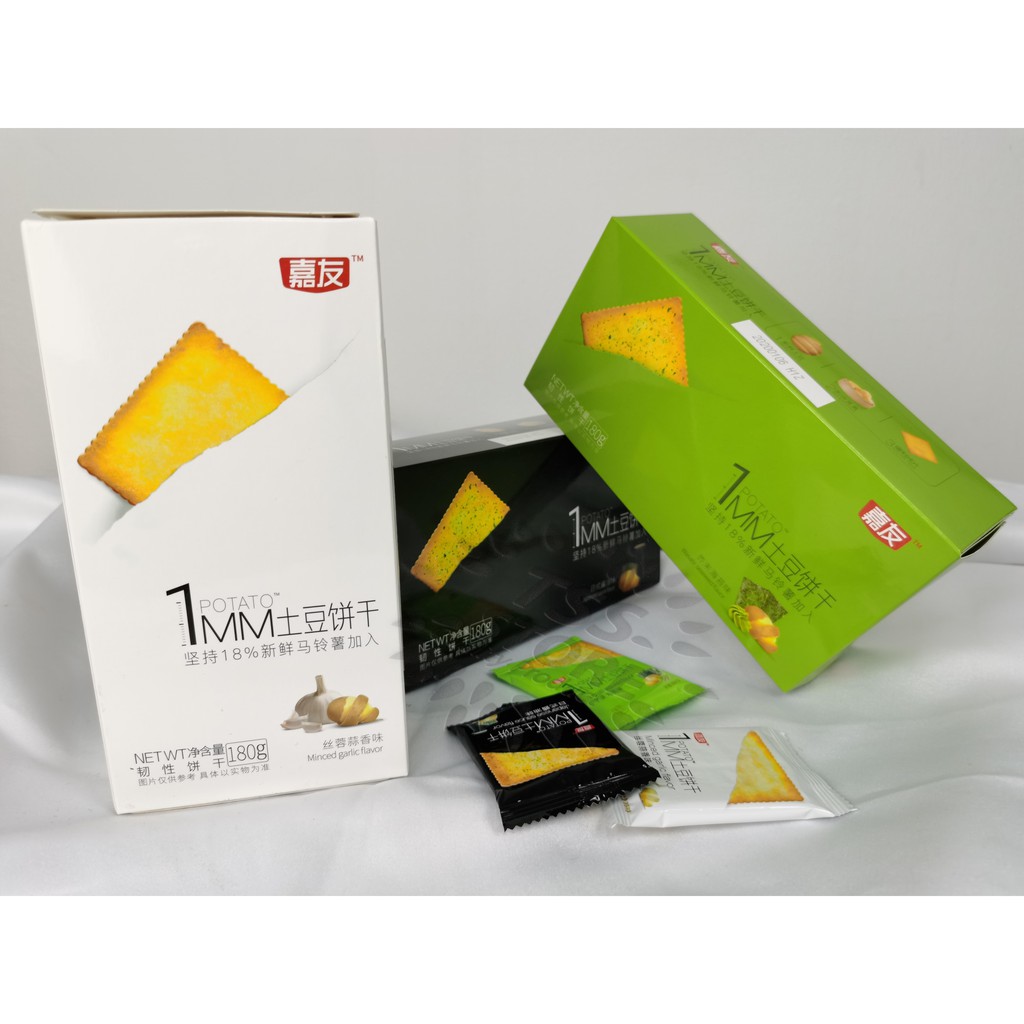 [🔥HOT🔥] JiaYou 1mm Potato🥔 Biscuits Potato🥔 Snack Bite Size Snack 180g ...