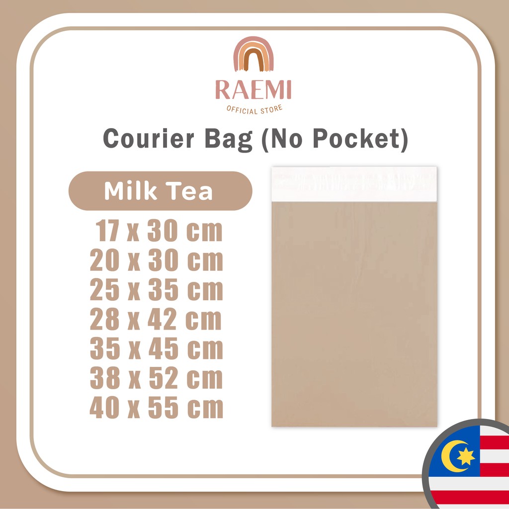 RAEMI PREMIUM Courier Bag Milk Tea No Pocket Parcel Flyers Flyer ...