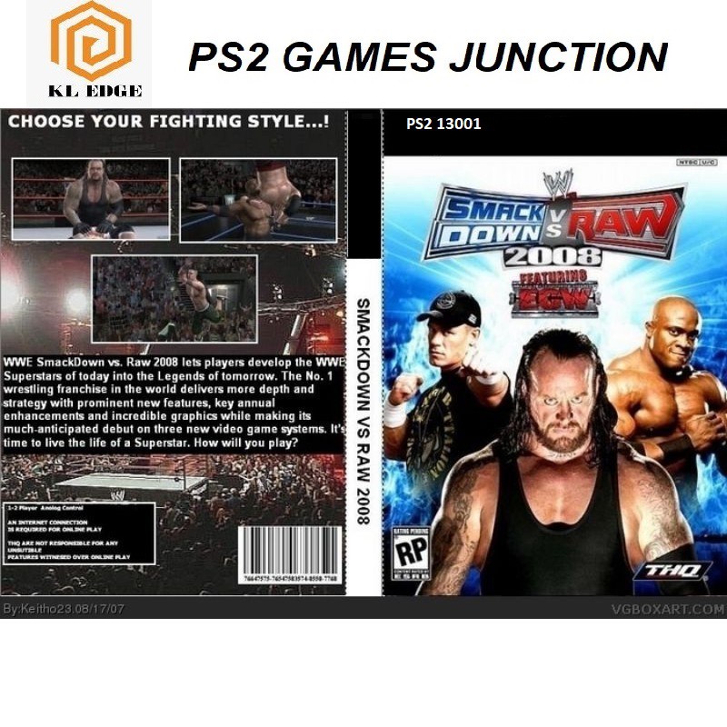PS2 Game , WWE Smackdown VS Raw 2008 (Dvd Game) | Shopee Malaysia