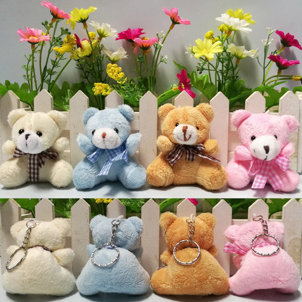 Small Cute Mini Bear Keychain Bear Plush Toys Keychain Bear | Shopee ...
