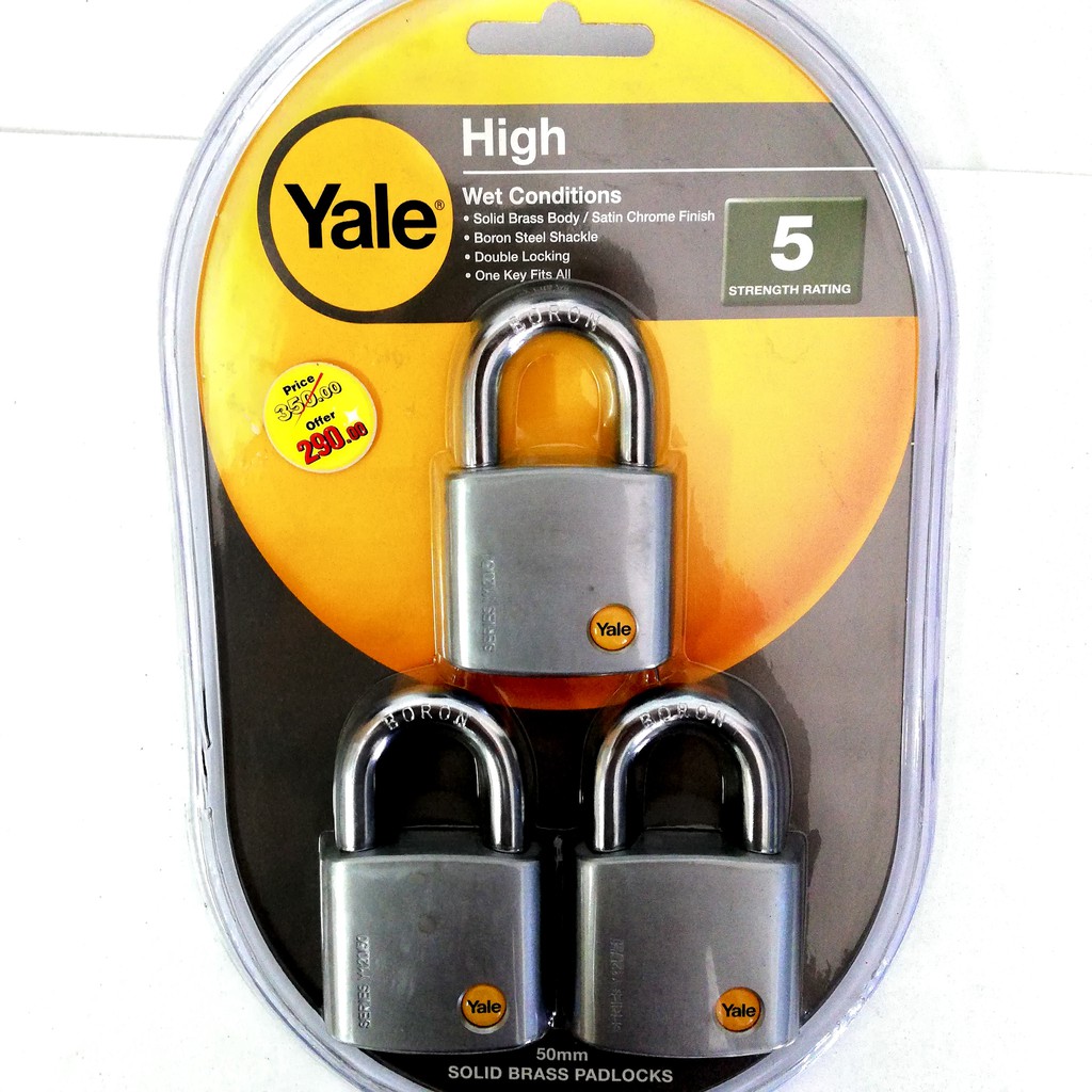 Yale Brass Padlock Y120-50MM x 3pcs | Shopee Malaysia