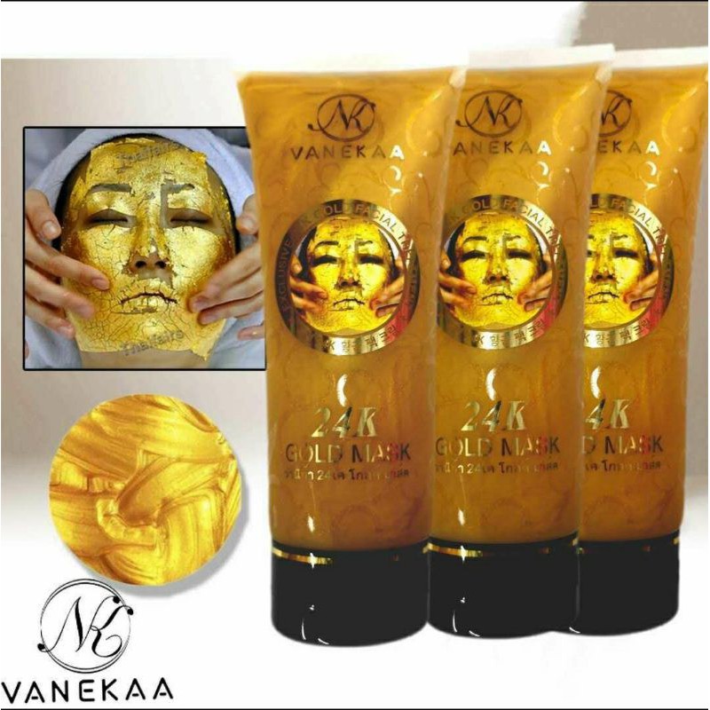 24k Gold Mask Vanekaa Original peel off Mask Mud Mask Facial Mask Ready ...