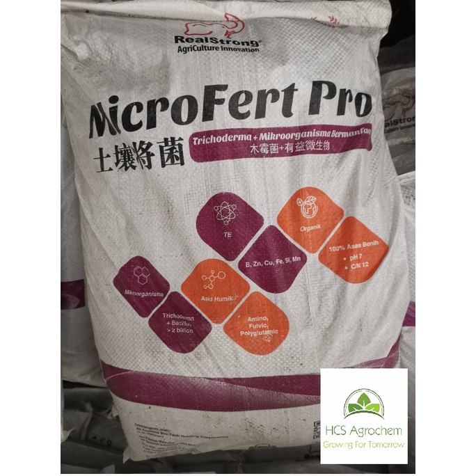 (+-25KG) Baja organik Real Strong MicroFert Pro (Trichoderma+ ...