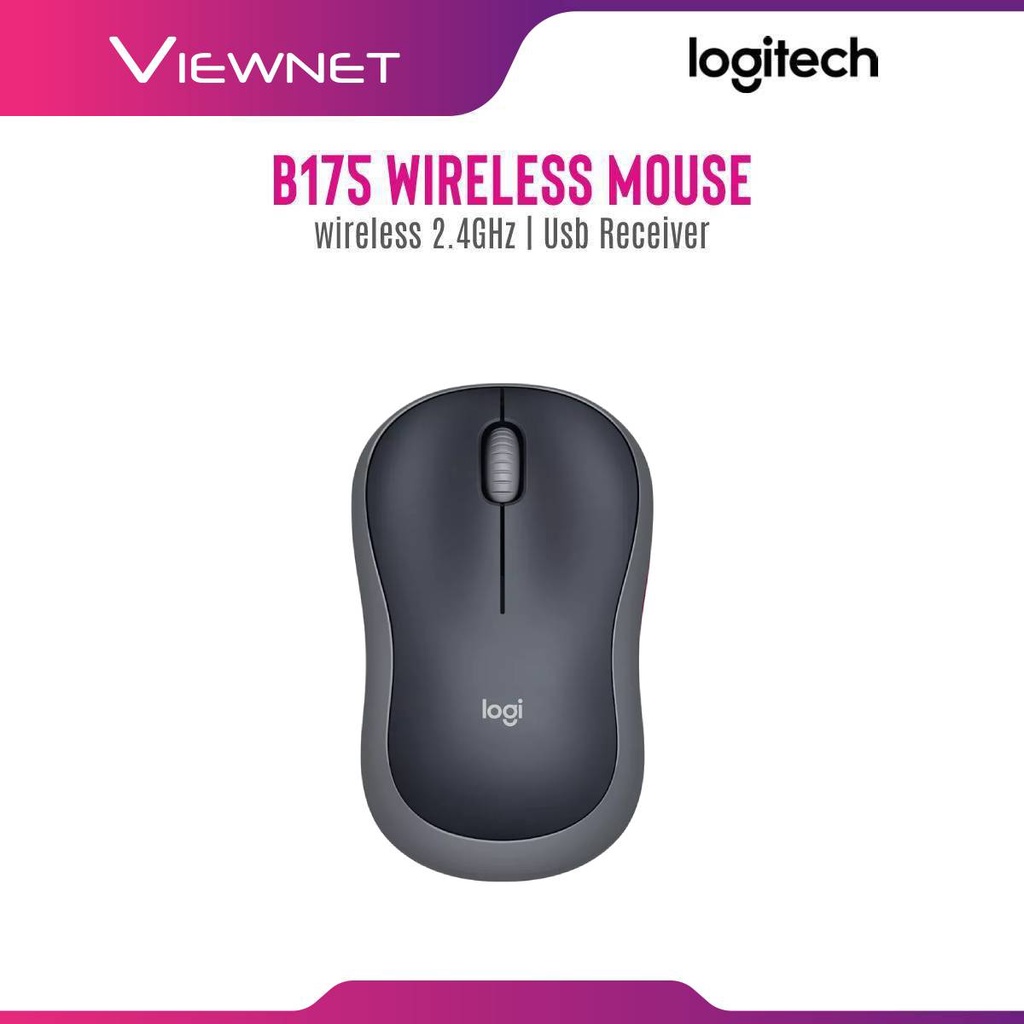 LOGITECH B175 WIRELESS MOUSE ADVANCED 2.4 GHZ WITH PLUG AND PLAY NANO ...