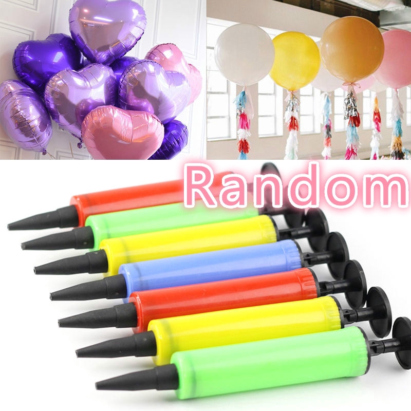 Balloon Pump Inflator Plastic Hand Held Latex Balls Party Foil Balloons ...