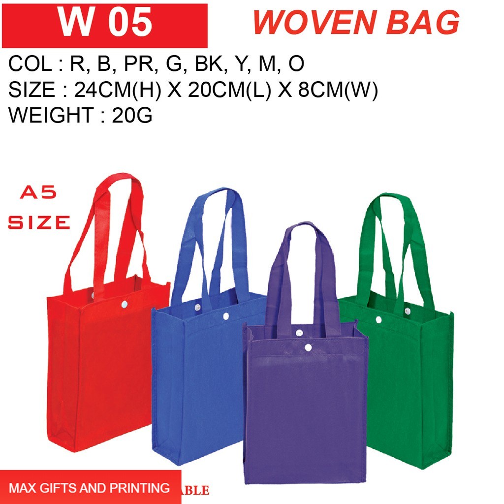 NON WOVEN BAG A5 SIZE / W05 / DOORGIFTS / SOUVENIR / GIFTS / EVENT ...