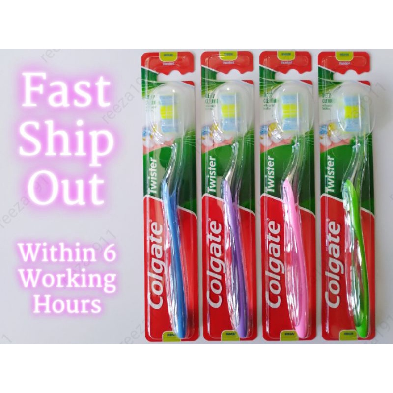 Colgate Twister Multi-Dimensional Soft / Medium Bristle Toothbrush with ...
